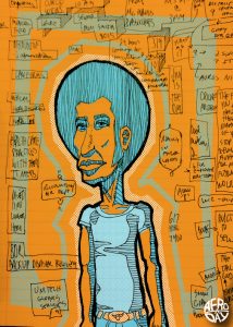 I'm drawing an afro every day and posting it here. It's afro art. It's ...