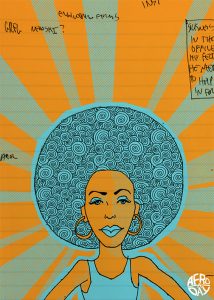 I'm drawing an afro every day and posting it here. It's afro art. It's ...